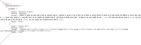 Android Unable To Parse Json Response With Html Tags Stack Overflow