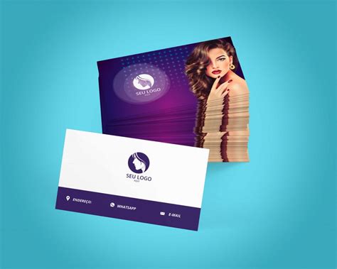 CARTÃO DE VISITA SALÃO DE BELEZA Criativo AZ Cartões de Visita e
