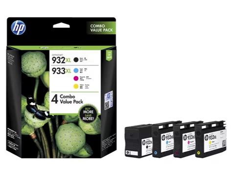 HP 932XL BK 933XL CMY GENUINE VALUE PACK ORIGINAL 4 INKS Ink