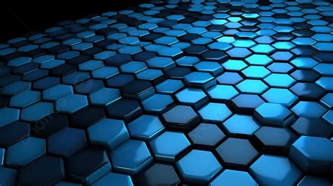 3d Blue Hexagonal Wallpaper 4k Hd Desktop Wallpapers Background 3d