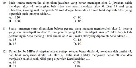 Contoh Psikotes Matematika Dasar Homecare24