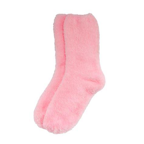 Womens Extra Large Fuzzy Soft Colored Cozy Plush Warm Fluffy Socks Pink 4 Pairs