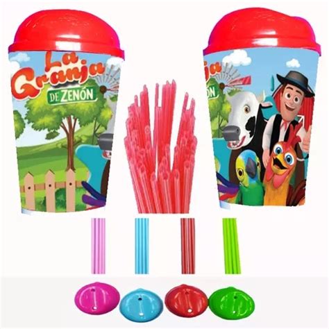 Vaso Pitillo Granja De Zenon X Sorpresa Regalo Fiesta En Venta En