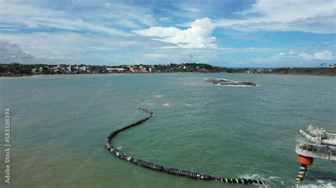 Vidéo Stock Imagem aérea de obras de engorda da faixa de areia da Praia