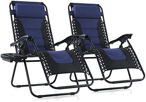 PHI VILLA Oversize XL Padded Zero Gravity Lounge Chair 2 Pack