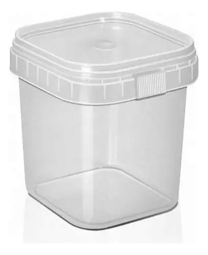 Potes Quadrado Bolo No Pote Lacre Plástico 220ml 100 Und Frete grátis
