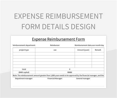 Free Reimbursement Form Templates For Google Sheets And Microsoft Excel