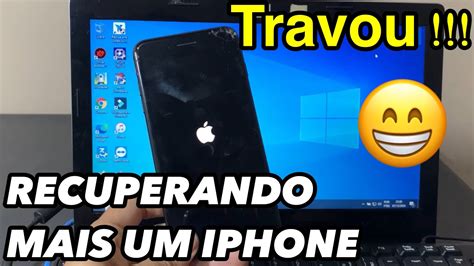 Como DESBLOQUEAR IPHONE TRAVADO na Tela da Maçã so fica reiniciando