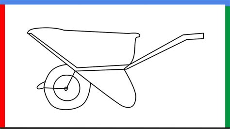 How To Draw A Wheelbarrow Step By Step For Beginners YouTube