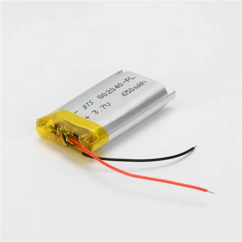 Lp802040 3 7v 650mah With Pcm Lipo Lithium Polymer Battery For Home
