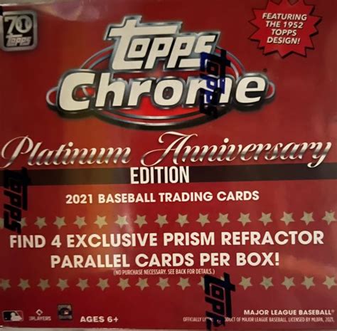 2021 TOPPS Chrome MLB Platinum Anniversary Sealed Mega Catawiki