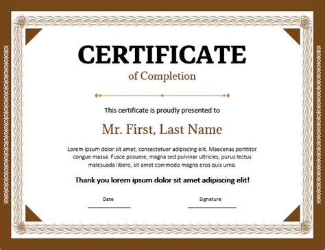 11 Certificate For Project Completion Templates In MS Word