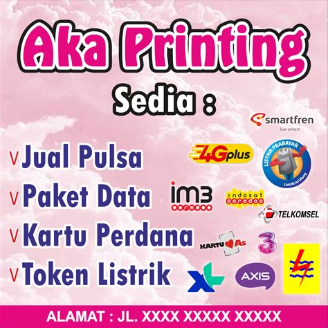 Background Spanduk Jual Pulsa For Free Myweb