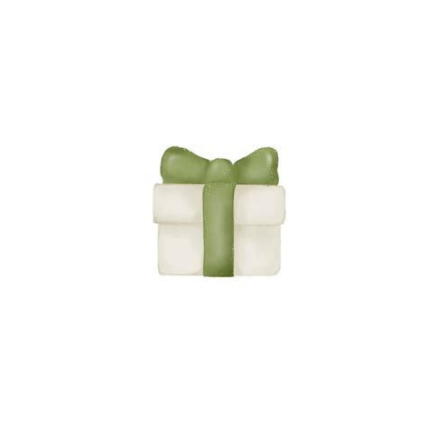 Premium PSD A White Gift Box With A Green Bow