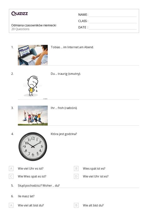 Ponad Niemiecki Arkuszy Roboczych Dla Klasa W Quizizz Darmowe I