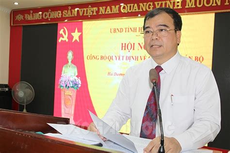 Đồng chí Sái Thị Yến giữ chức Giám đốc Sở Nội vụ tỉnh Hải Dương Hải Dương
