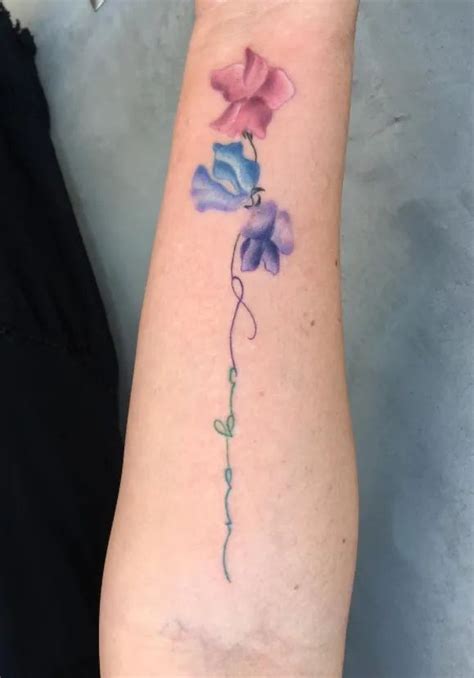Sweet Pea Flower Tattoo For Girl In Sweet Pea Tattoo