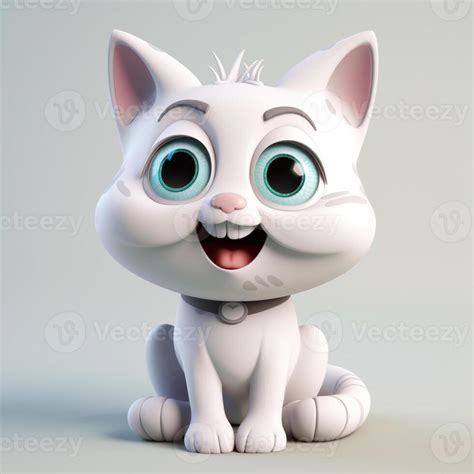 linda gracioso dibujos animados gato con gracioso expresión dibujos
