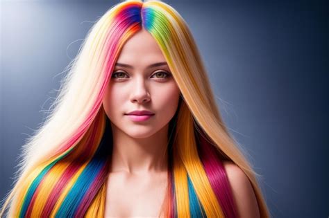 Retrato De Una Mujer Hermosa Con Los Hombros Desnudos Y El Cabello