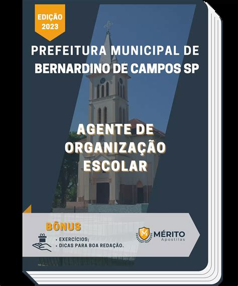 Apostila Agente De Organiza O Escolar Prefeitura De Bernardino De