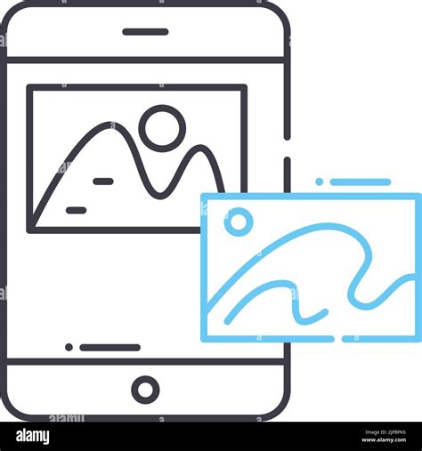 icono de línea de la galería fotográfica símbolo de contorno