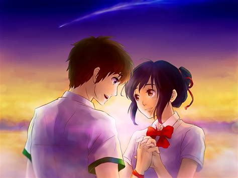 Online Crop HD Wallpaper Anime Your Name Kimi No Na Wa Mitsuha