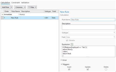 how to auto populate the current date based on another field using an attribute rule in a