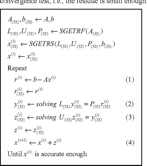 figure 1 from improving dense linear equation solver on hybrid cpu gpu system semantic scholar
