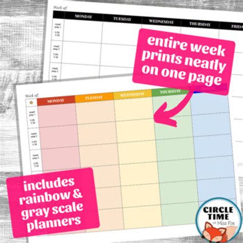 Google Docs Lesson Plan Template EDITABLE Weekly Teacher Planner