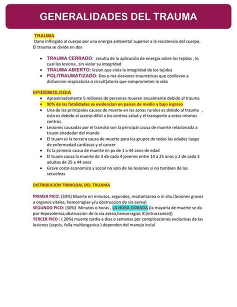 Generalidades de Trauma Carolina Velásquez uDocz