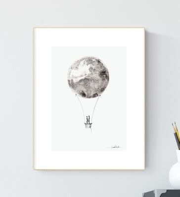 Elegancka grafika czarno biała ręcznie malowana do jadalni