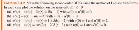 solved exercise 5 4 2 solve the following second order odes