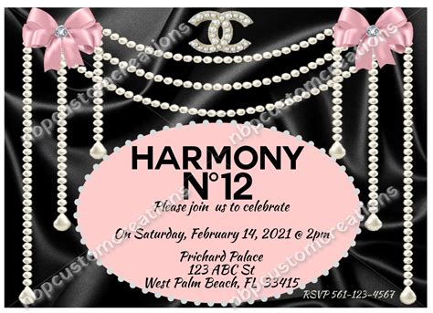 Cc Inspired Pearl Invitation Instant Download Template Pdfjpeg Using Corjl Pearl Invitations