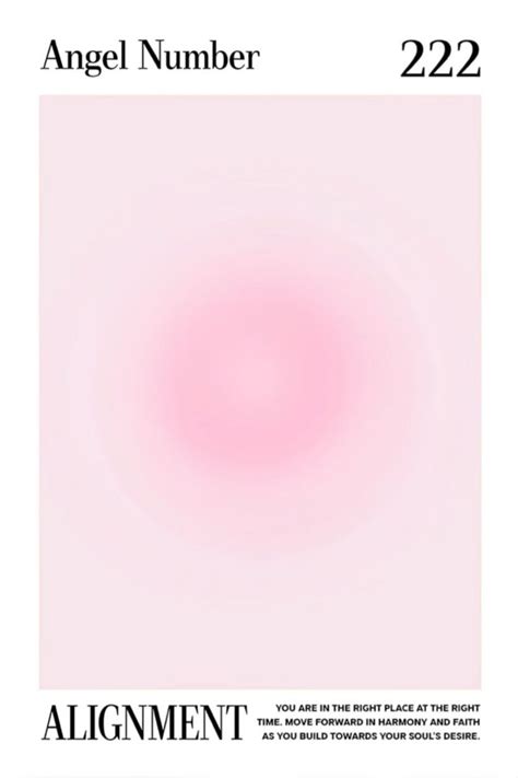 Pink Aura Poster 222 Angel Number In 2023 Bedroom Wall Collage Pink