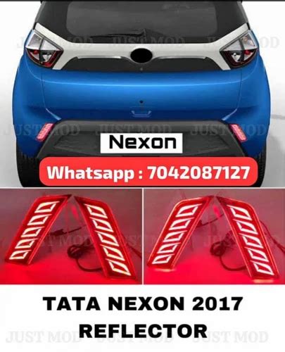 Tata Nexon 2017 Model Rear Bumper Reflector 2 Function Led Light 1 Set