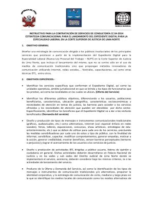 Fillable Online Pmsj Org INSTRUCTIVO PARA LA CONTRATACIN DE SERVICIOS