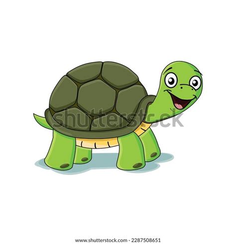 Cartoon Turtle Vector Green Turtle Vector Stock Vector Royalty Free