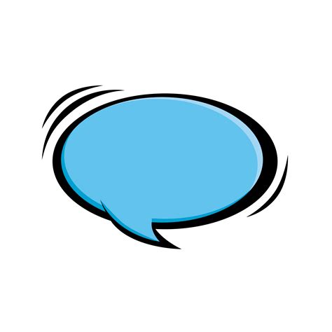 Speech Bubble Blue Color Pop Art Style 1916142 Vector Art At Vecteezy