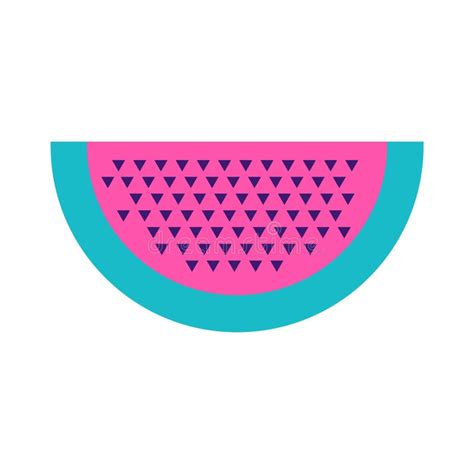 Juicy Ripe Watermelon Slice Piece Of Watermelon Stock Illustration