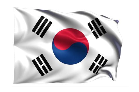 South Korea Waving Flag Realistic Transparent Background 15309515 PNG