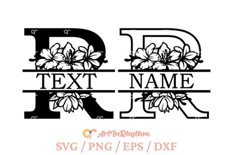 Letter R Split Monogram Svg Graphic By Artinrhythm Creative Fabrica