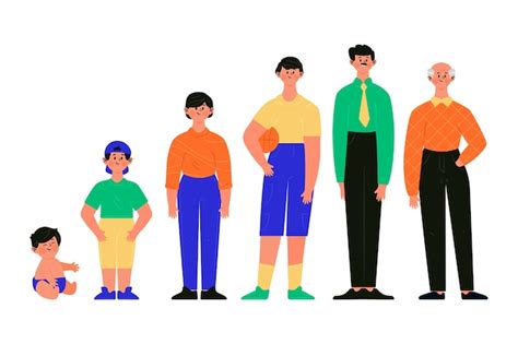 Una Persona De Diferentes Edades Vector Gratis