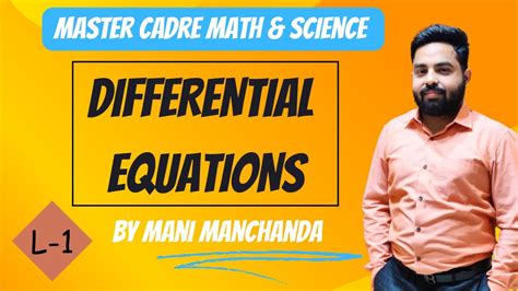 linear and non linear differential equations ordinary differential equation master cadre math