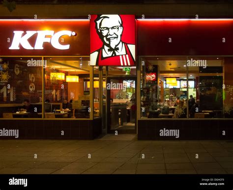 The Exterior Of A KFC Fast Food Restaurant At Night Stock Photo Alamy