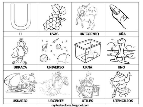 Dibujos Para Colorear Que Empiecen Con La Letra U Dibujos Para Colorear