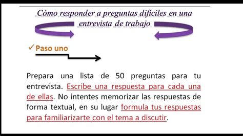 Como responder a preguntas difíciles en una entrevista de trabajo YouTube