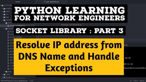 python tutorial on tcp socket part 3 resolve ip from dns name using socket library youtube