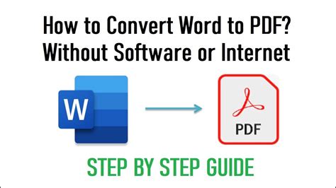 how to convert word to pdf without software or internet youtube
