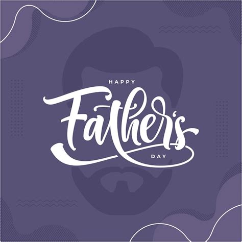 Feliz Dia Del Padre Plantilla De Letras Vector Premium