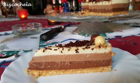 TARTA TRES CHOCOLATES FÁCIL Y SIN HORNO
